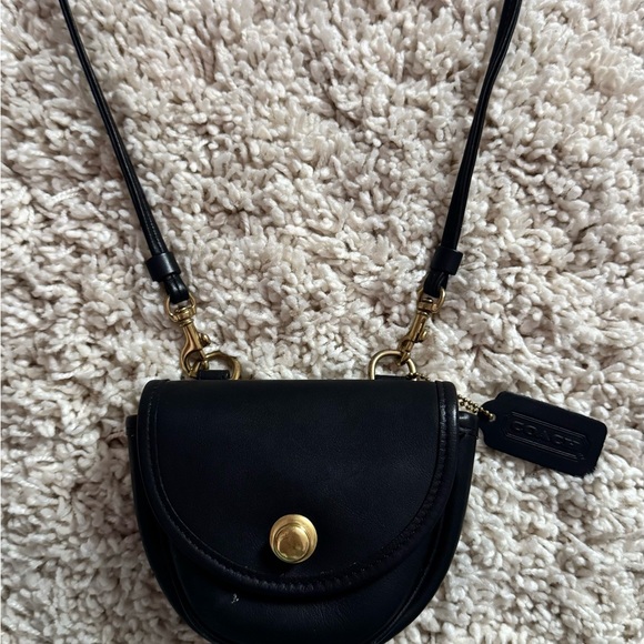 Coach | Bags | Coach Vintage Mini Black Leather Crossbody Bag | Poshmark